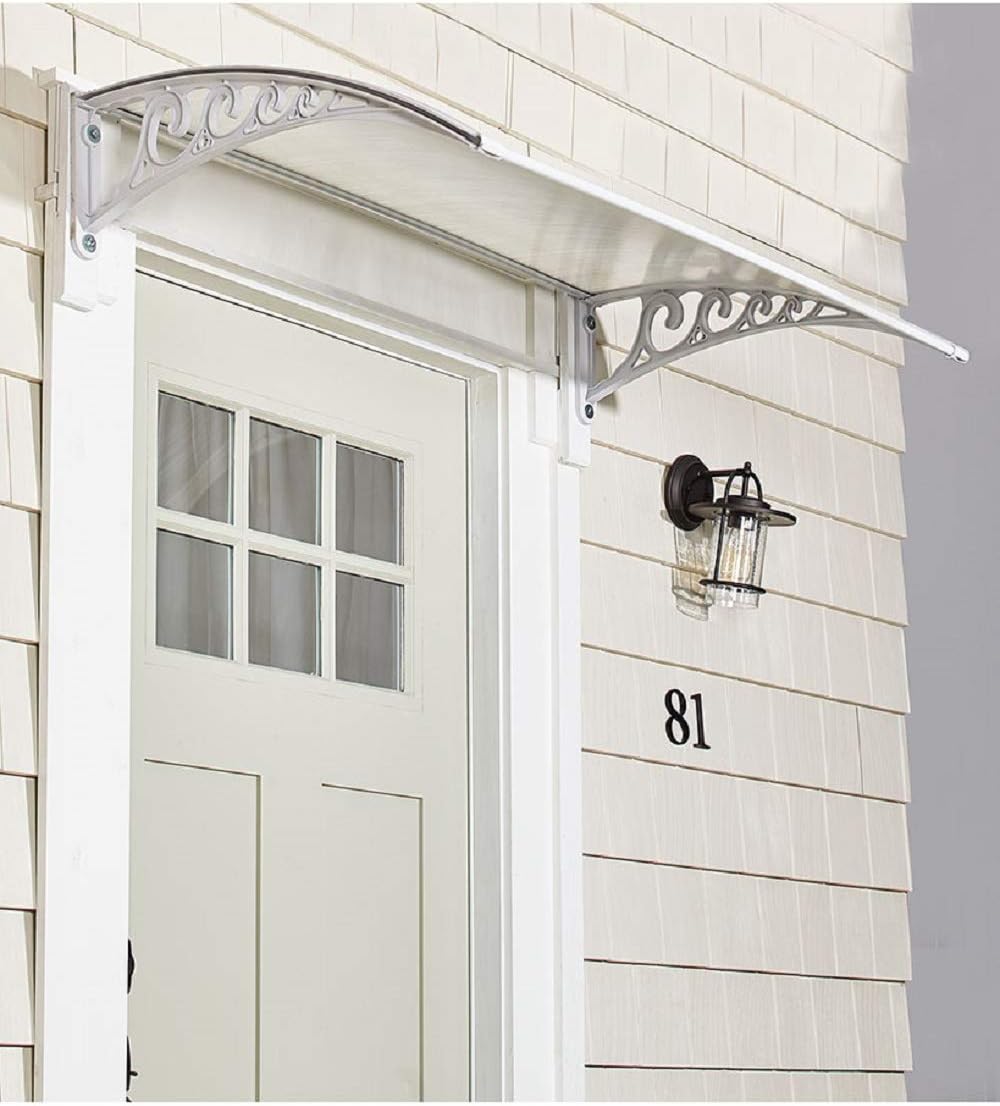 Lakeside Collection White 47.5" Window Awning or Front Door Canopy ...