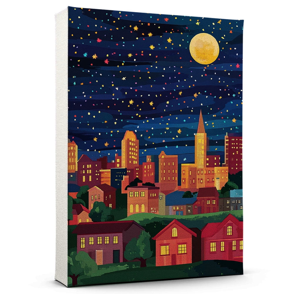 Lakeside Travel Canvas Prints, California Starry Night Travel decor ...