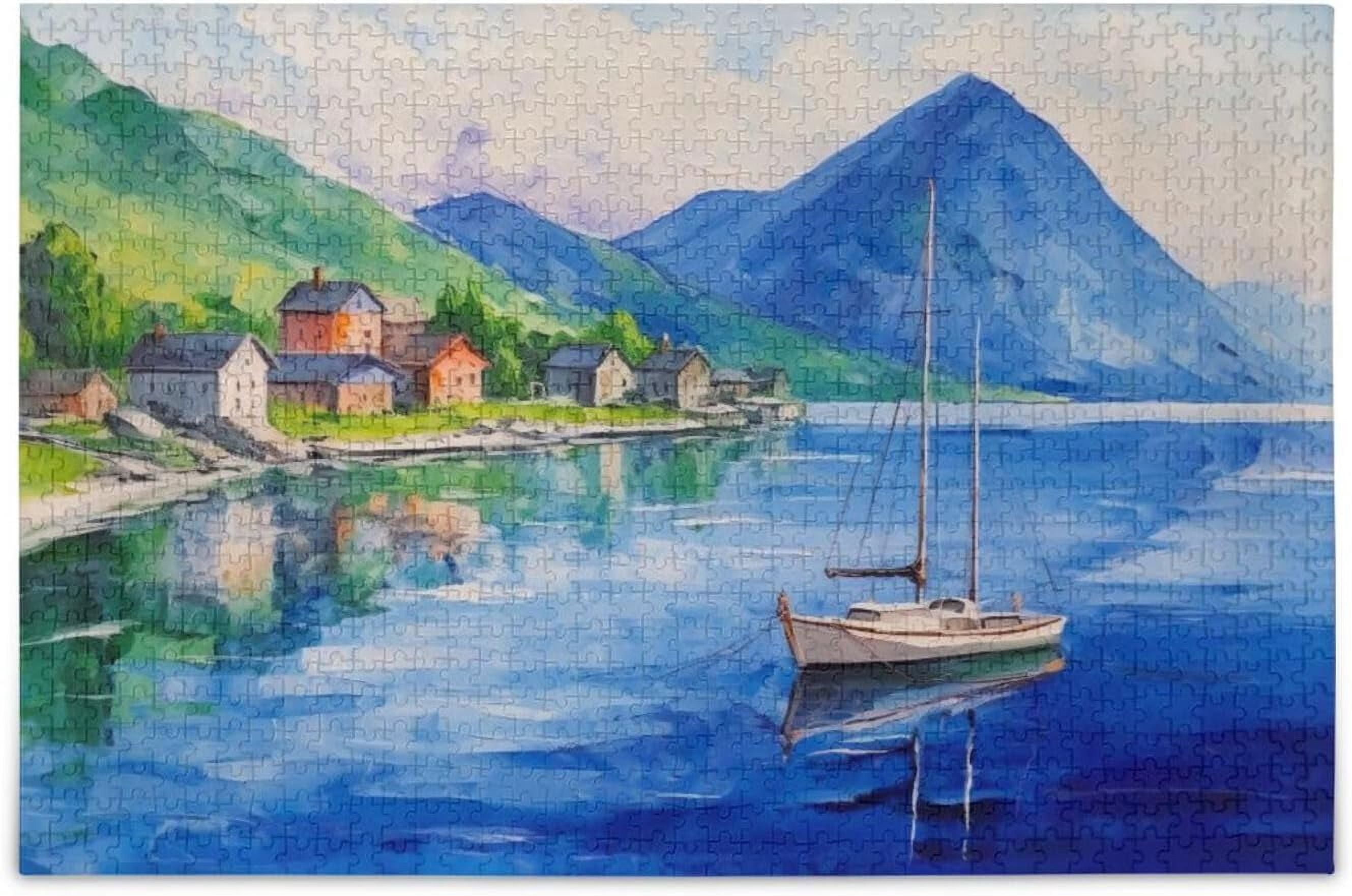 Lakeside View Jigsaw Puzzles for Adults 500 Pieces, Die-Cut Puzzle ...