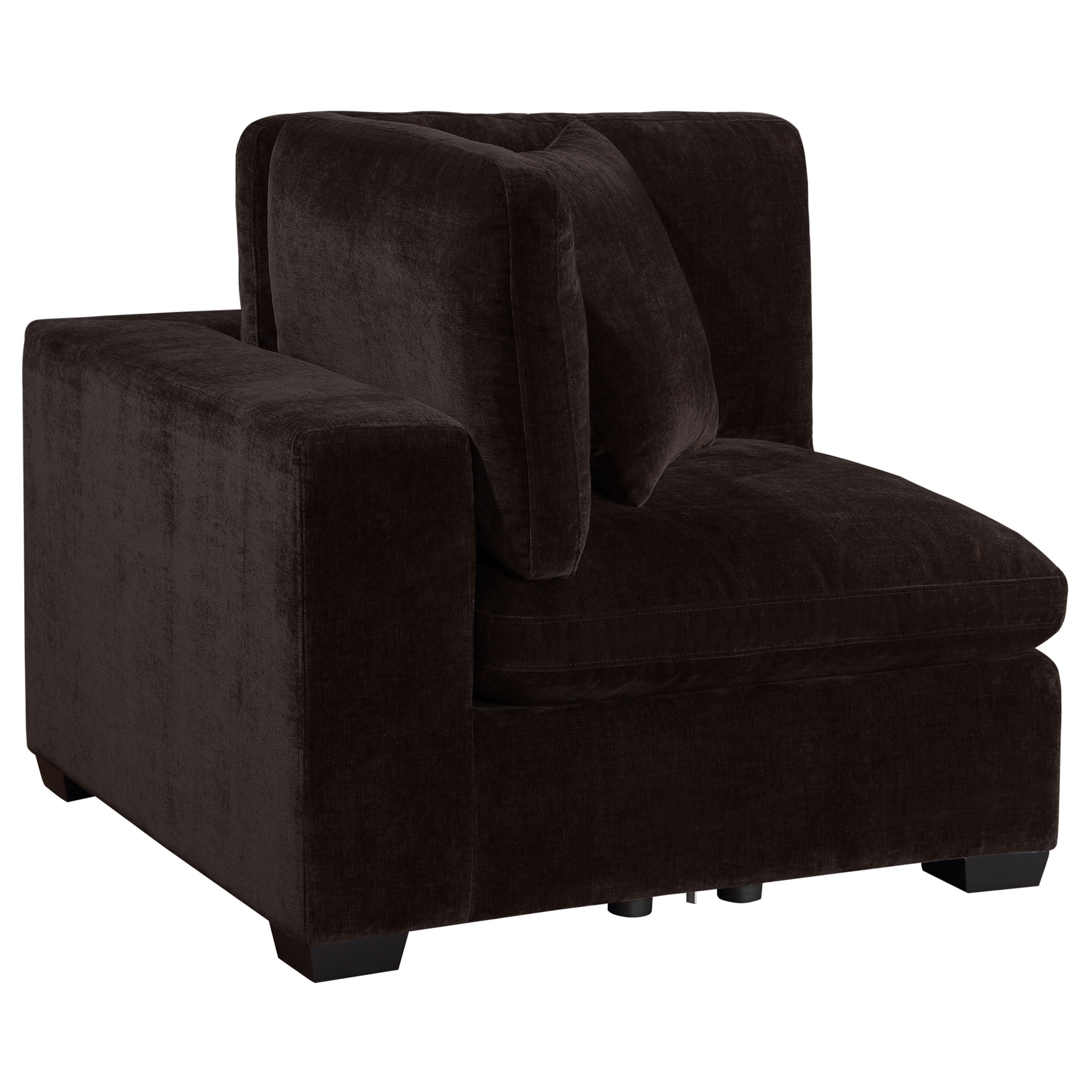 Lakeview Upholstered Corner Chair Dark Chocolate - Walmart.com