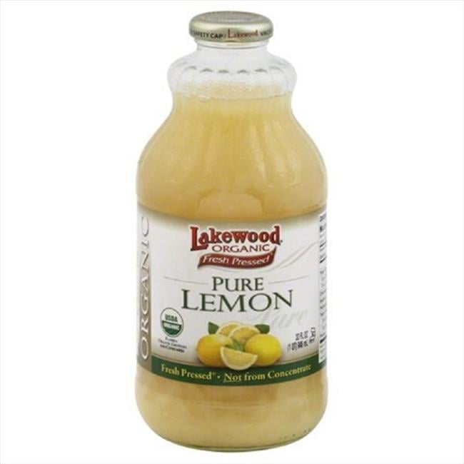 Lakewood Organic Fresh Lemon Juice, Natural, Non-GMO, 32 Oz, Pack of 6 ...