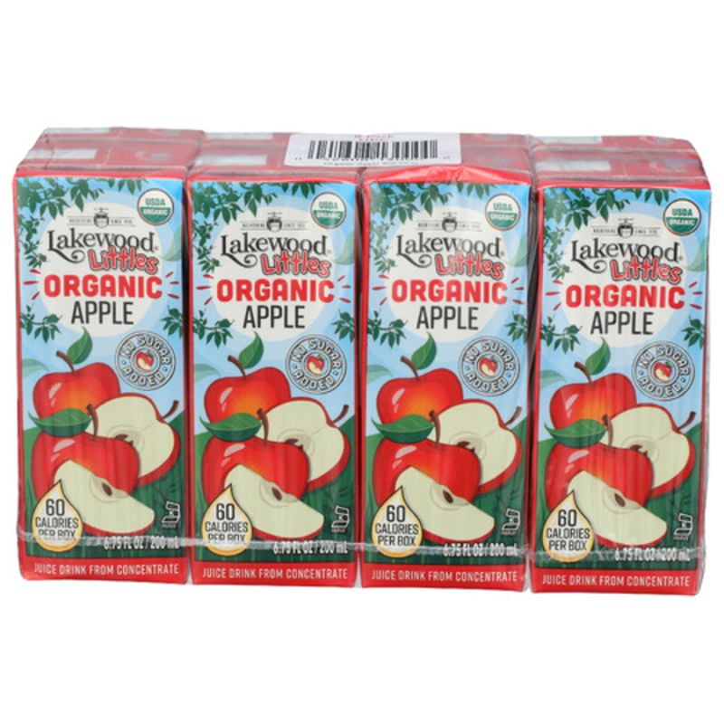 Lakewood Organic Apple Juice Boxes 8 Pack 8 x 6.75 fl oz - Walmart.com