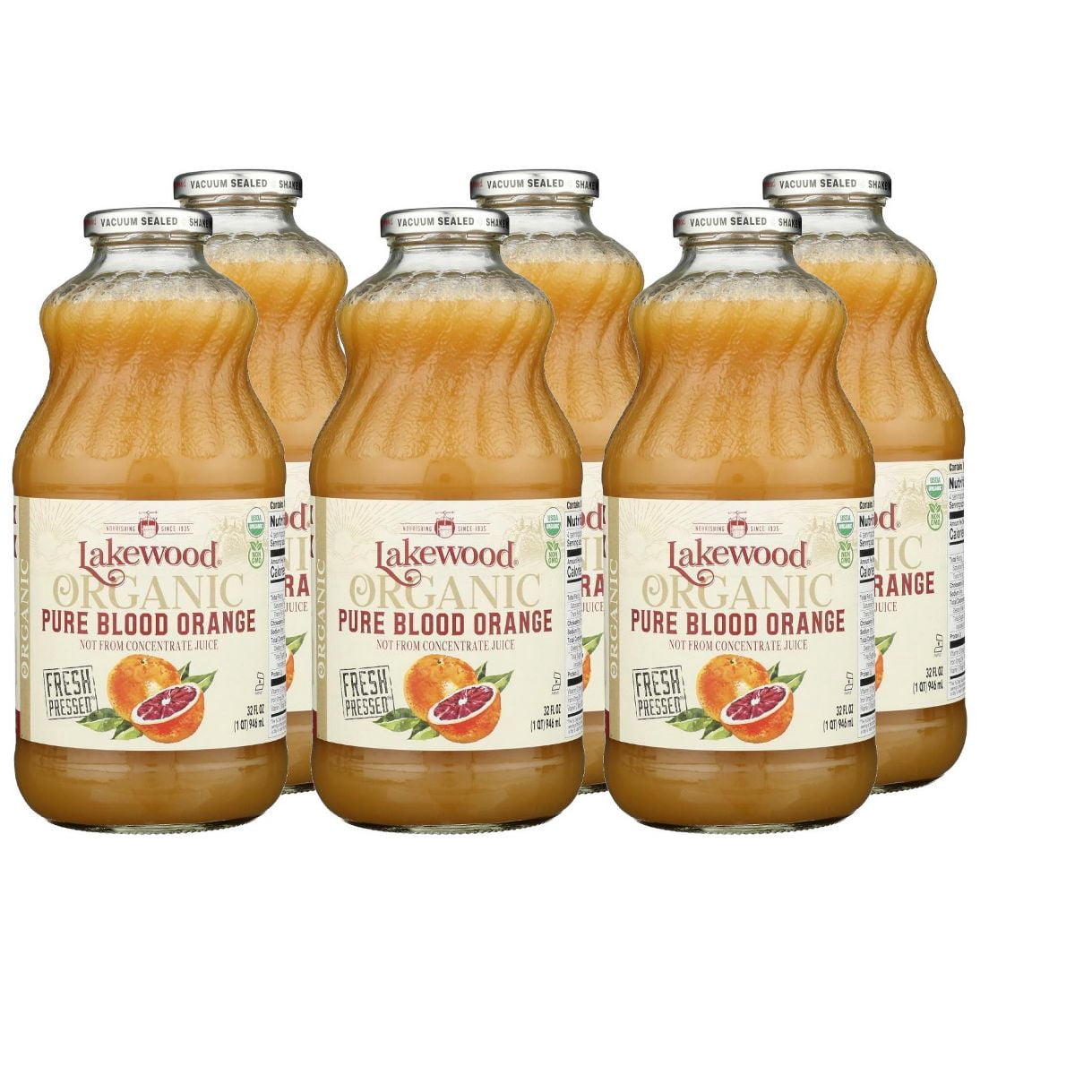 Lakewood Organic Pure Blood Orange Juice - Case of 6/32 oz - Walmart.com