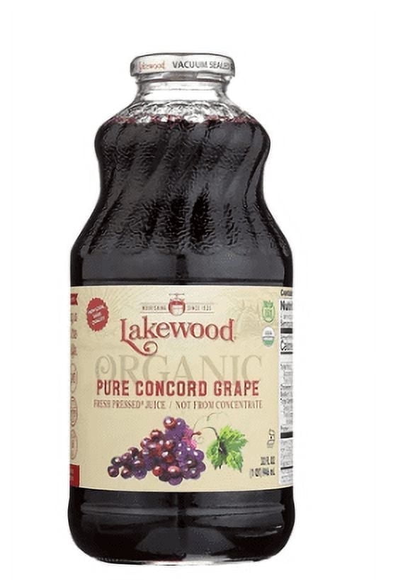 Lakewood Pure Concord Grape Juice, Fresh Pressed, 32 fl oz, Pack of 4 ...