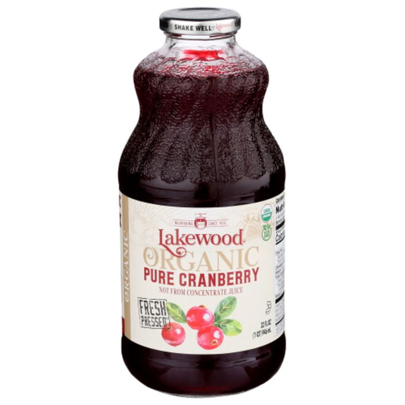 Lakewood Organic, Fruit Juice, Pressed Cranberry 32 fl oz - Walmart.com