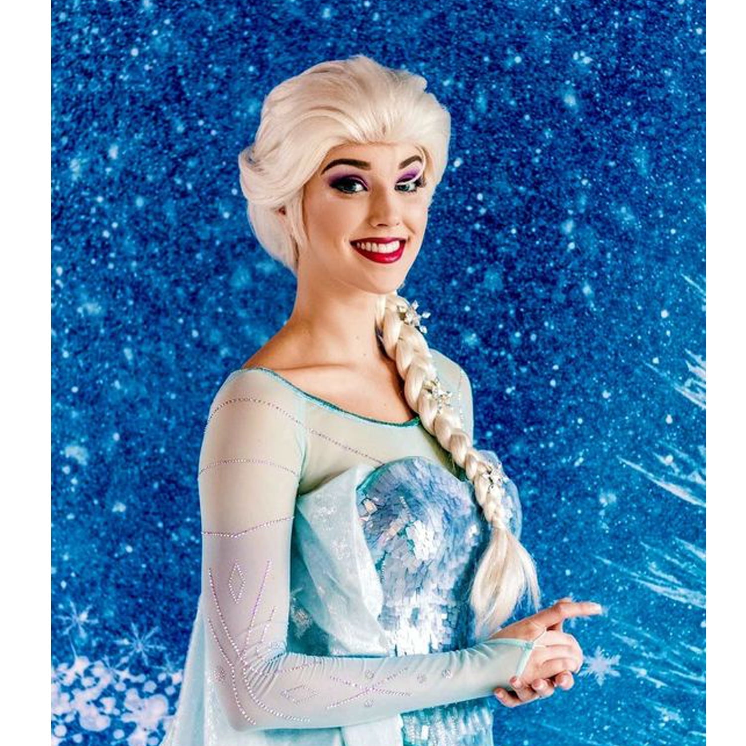 Lakihair 28inch Elsa Wig Platinum Blonde Wigs for Women Princess ...