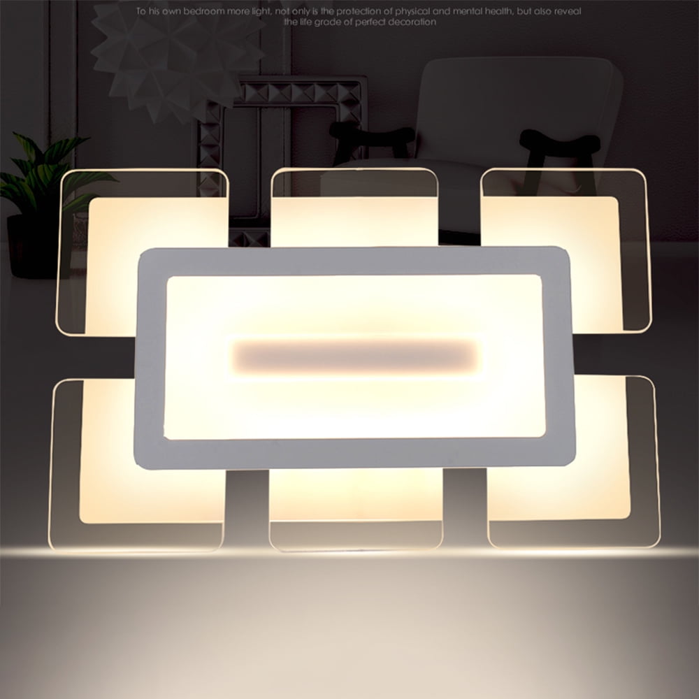 Lakiq Modern Rectangular LED Ceiling Light Flush Mount Kitchen Bedroom ...