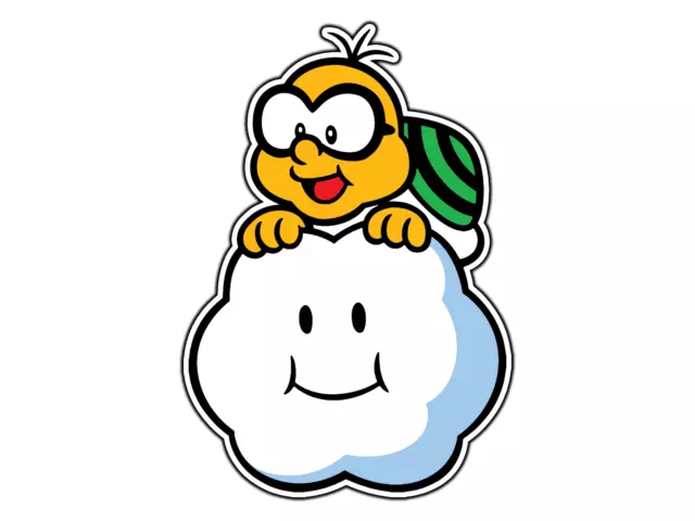 Lakitu 2D Waterproof Sticker Phone Decal Water Bottle Stickers Car ...