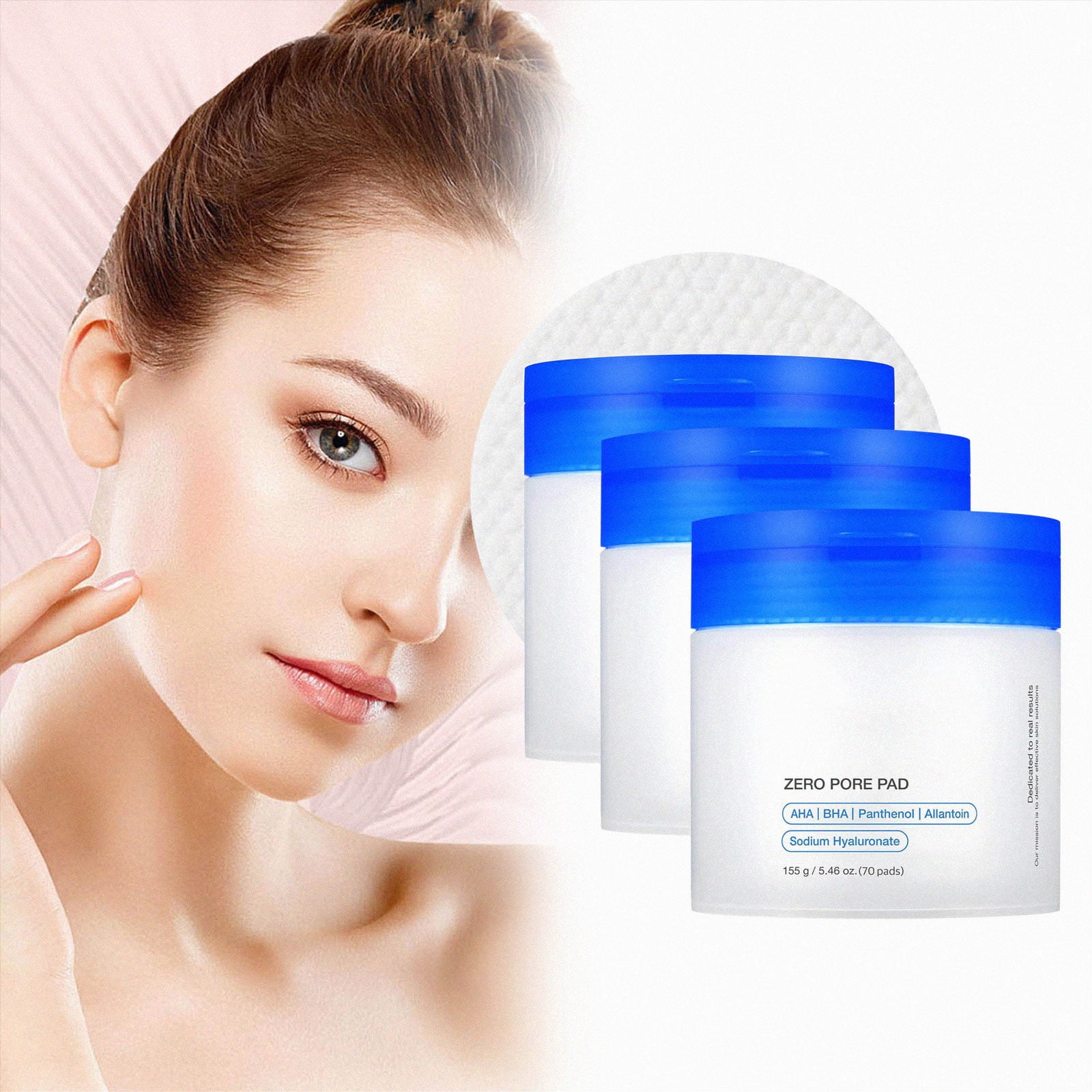 Lakker 6Pcs Zero Pore Pad + Red Succinic Acid Pads Textured Facial ...