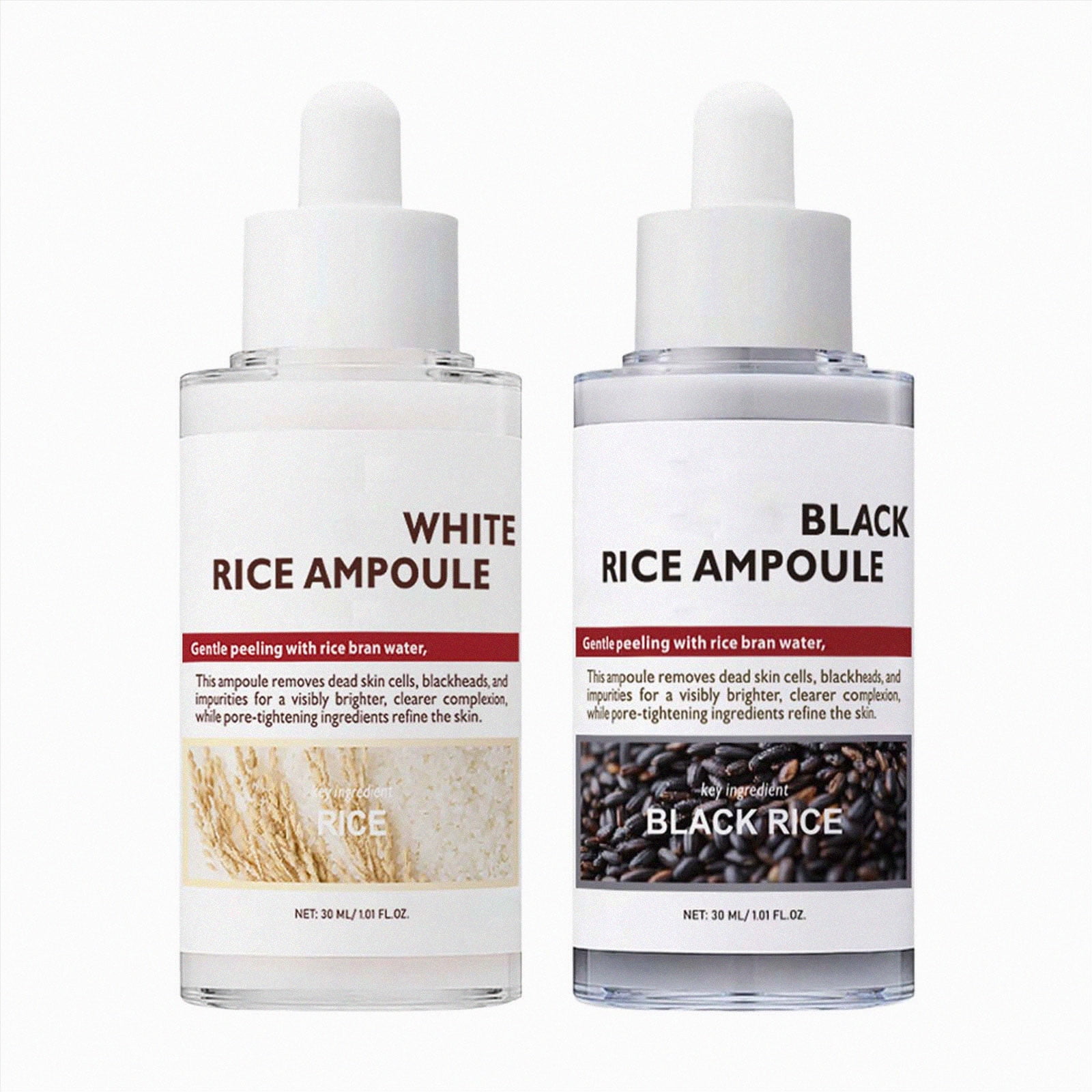 Lakker Peel Shot Glow Rice Ampoule Duo White rice ampoule+Black rice ...
