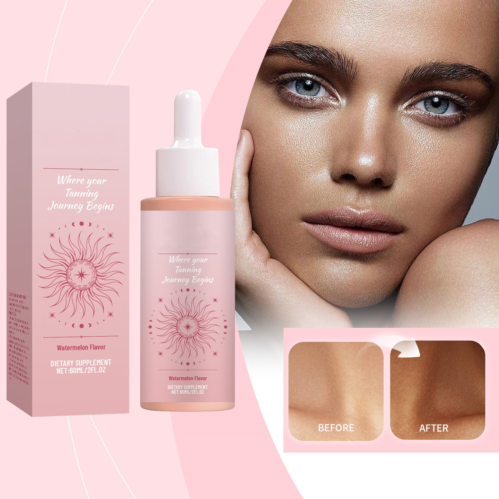 Lakker Sunless Tanning Drops To Drink, Oral Drinkable Self Tanner for ...