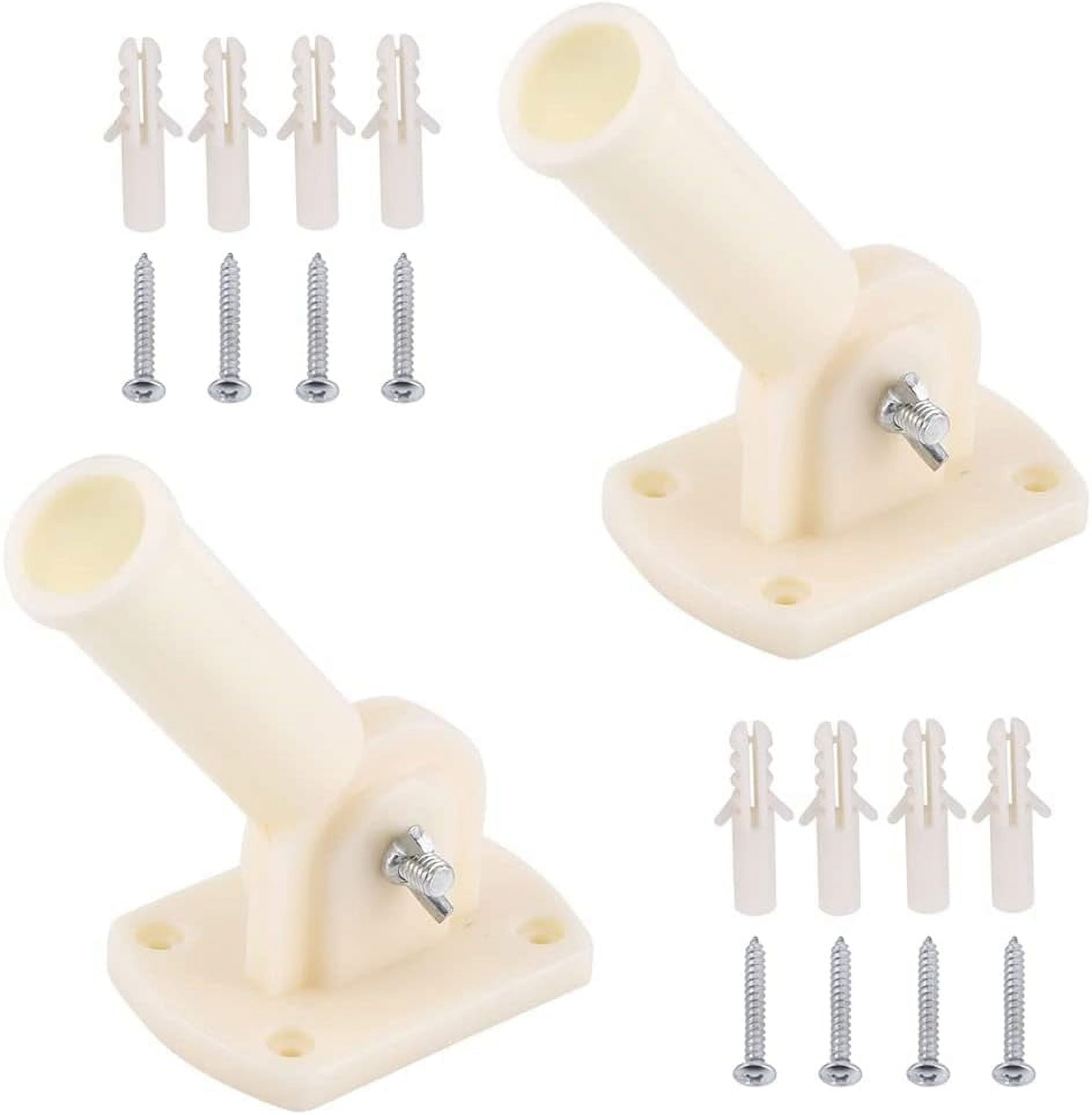 Laklulu 2 Pieces Wall Mount Flag Pole Bracket, Plastic Adjustable Flag ...