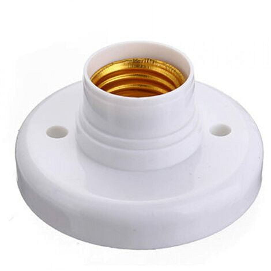 Laklulu 4 Pcs E27 Bulb Socket, E27 Lamp Holders Round Plastic Screw Base Socket, Lamp Holder E27 ...