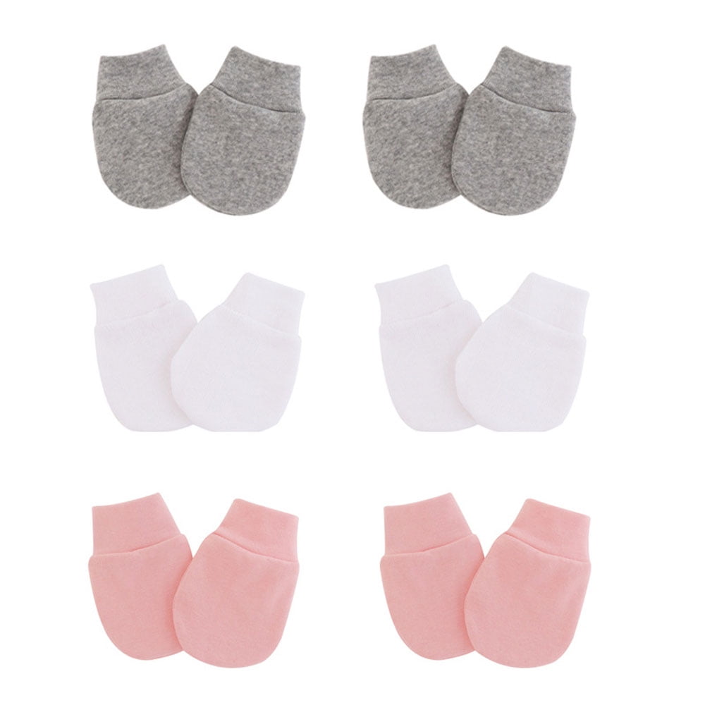 Laklulu 6 Pairs Newborn mittens Baby Toddler Gloves Scratch free ...