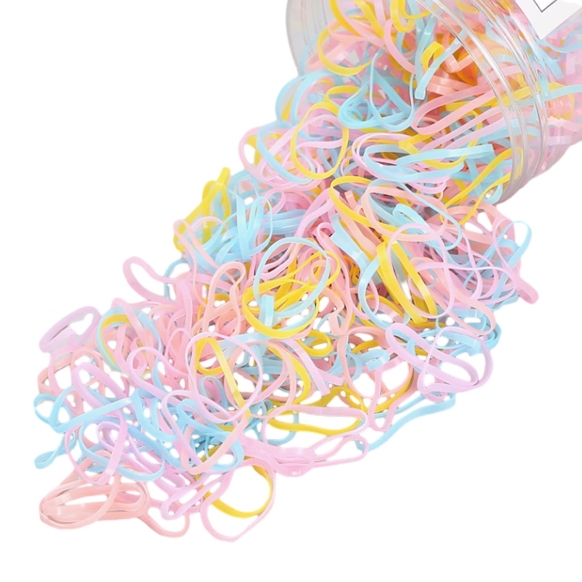 Laklulu Elastic Hair Rubber Bands, 500Pcs Mini Hair Elastics No Damage ...