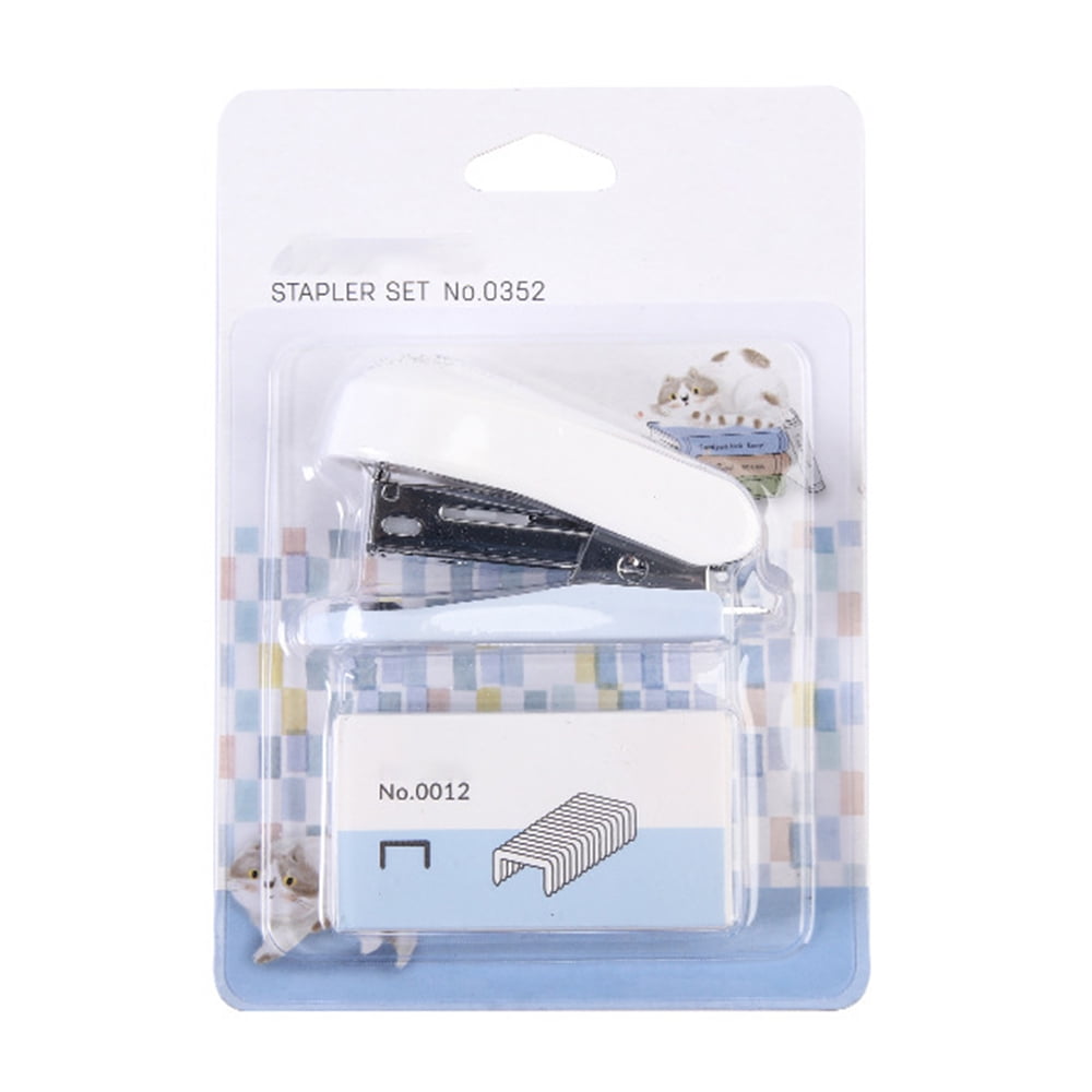 Laklulu Pink mini stapler with staple remover and 640 staples, cute ...