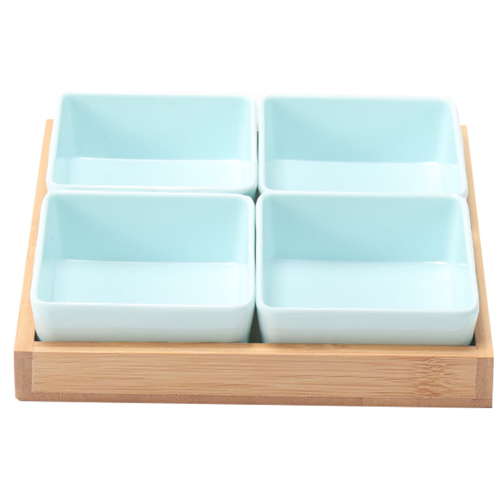 Laklulu melamine Bamboo Nut and Candy Serving Tray, Party Appetizer ...