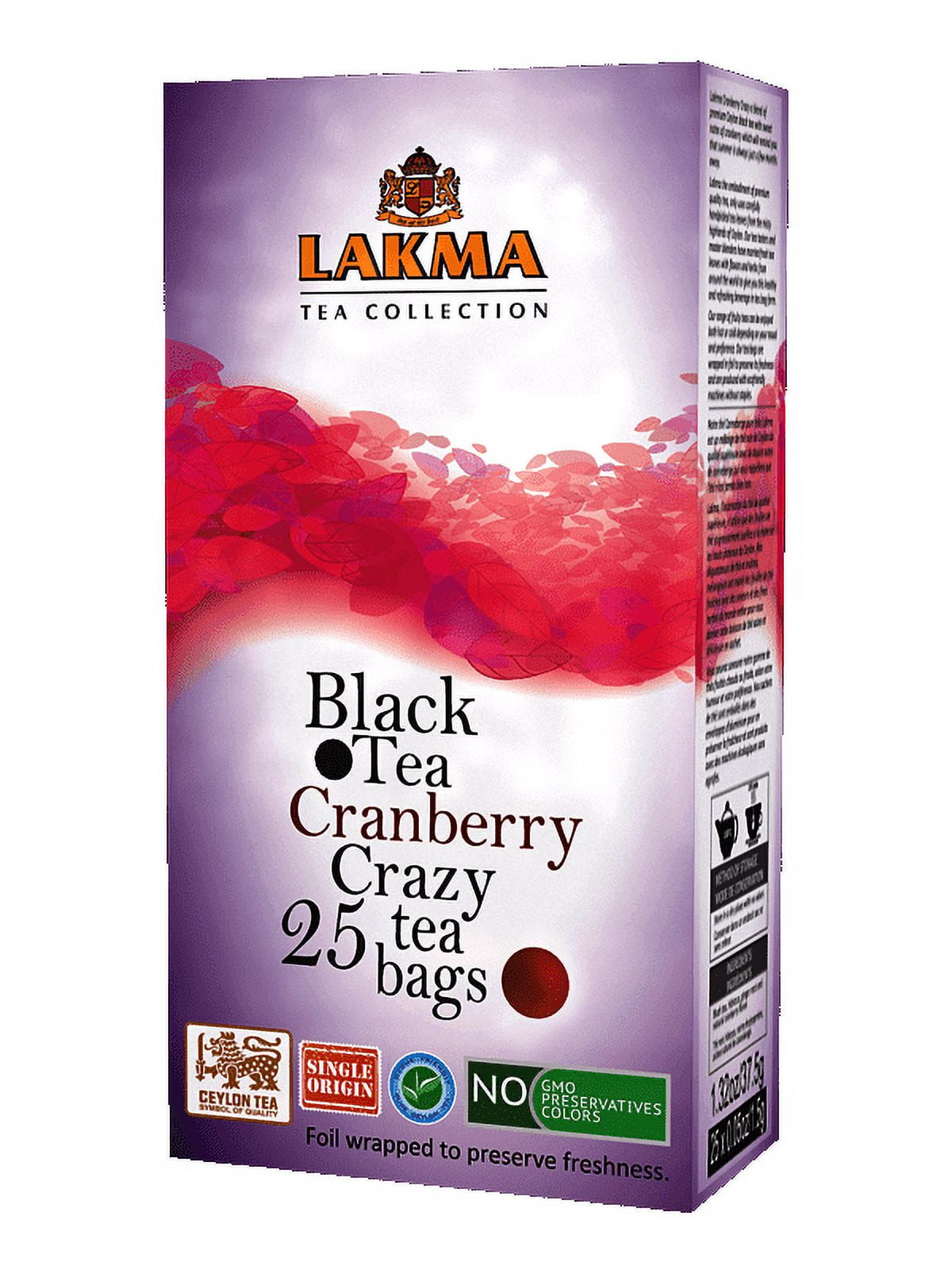 Lakma Black Tea Cranberry Crazy - Hibiscus Ginger Root and Cranberry ...
