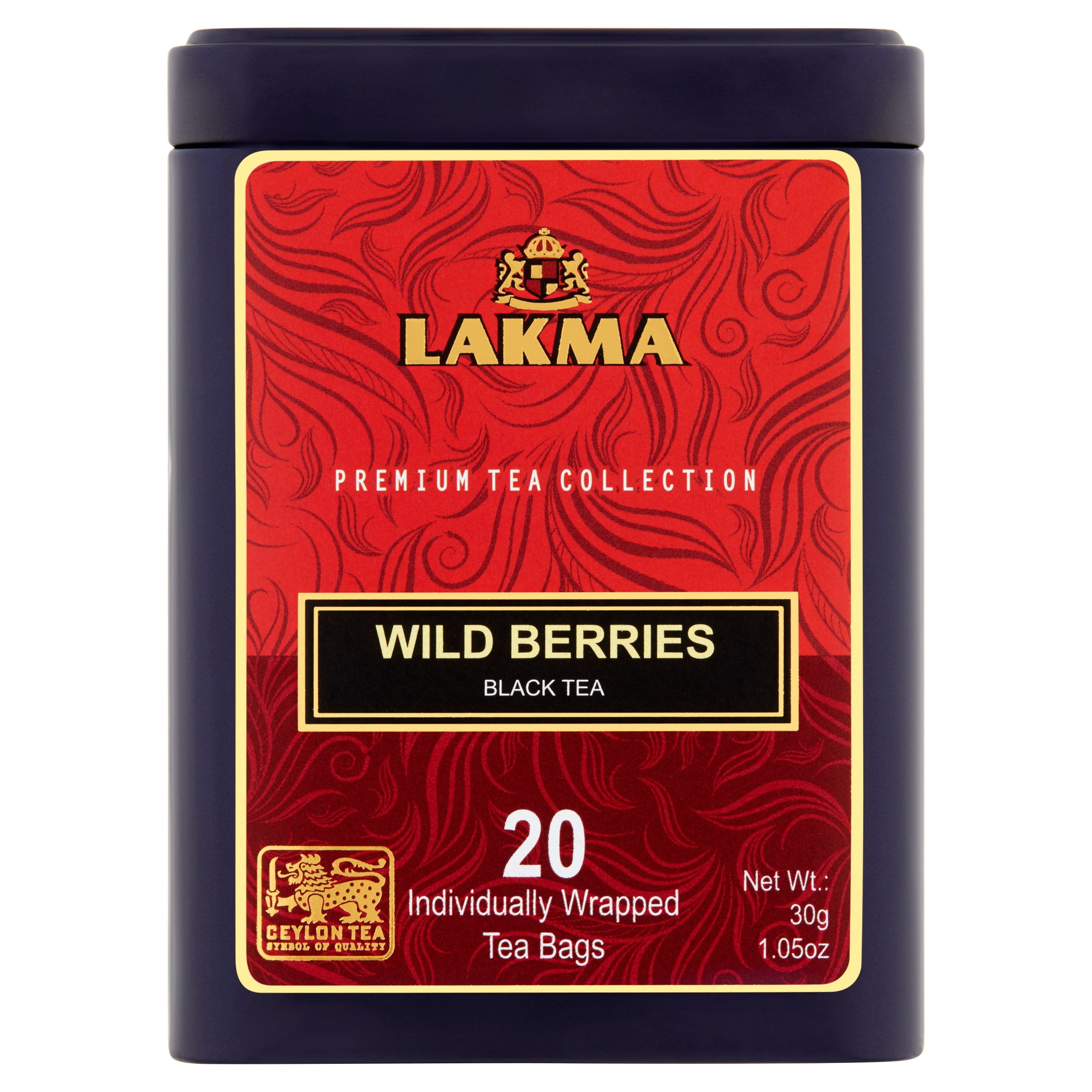 Lakma Black Tea Strawberry & Raspberry Flavor - 20 Tea Bags Premium Tea ...