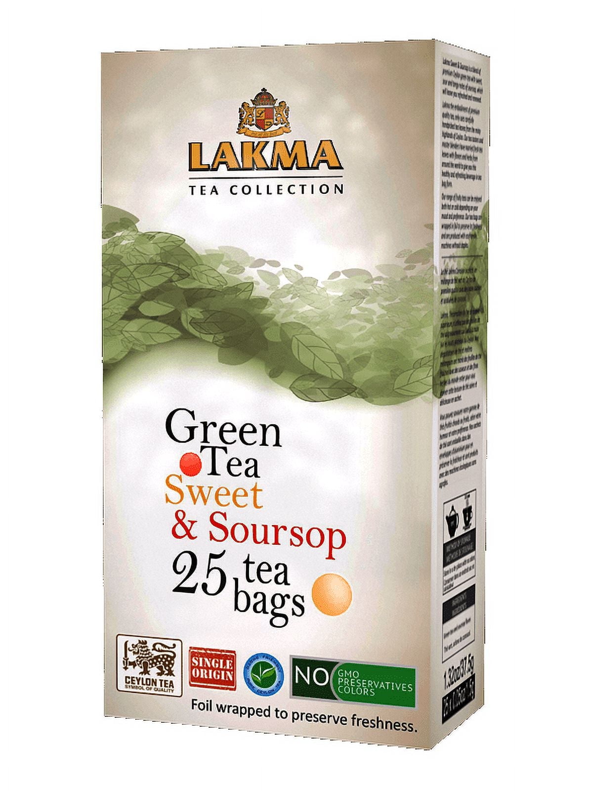 Lakma Green Tea Soursop Flavor - 25 Tea Bags Fruity Collection ...