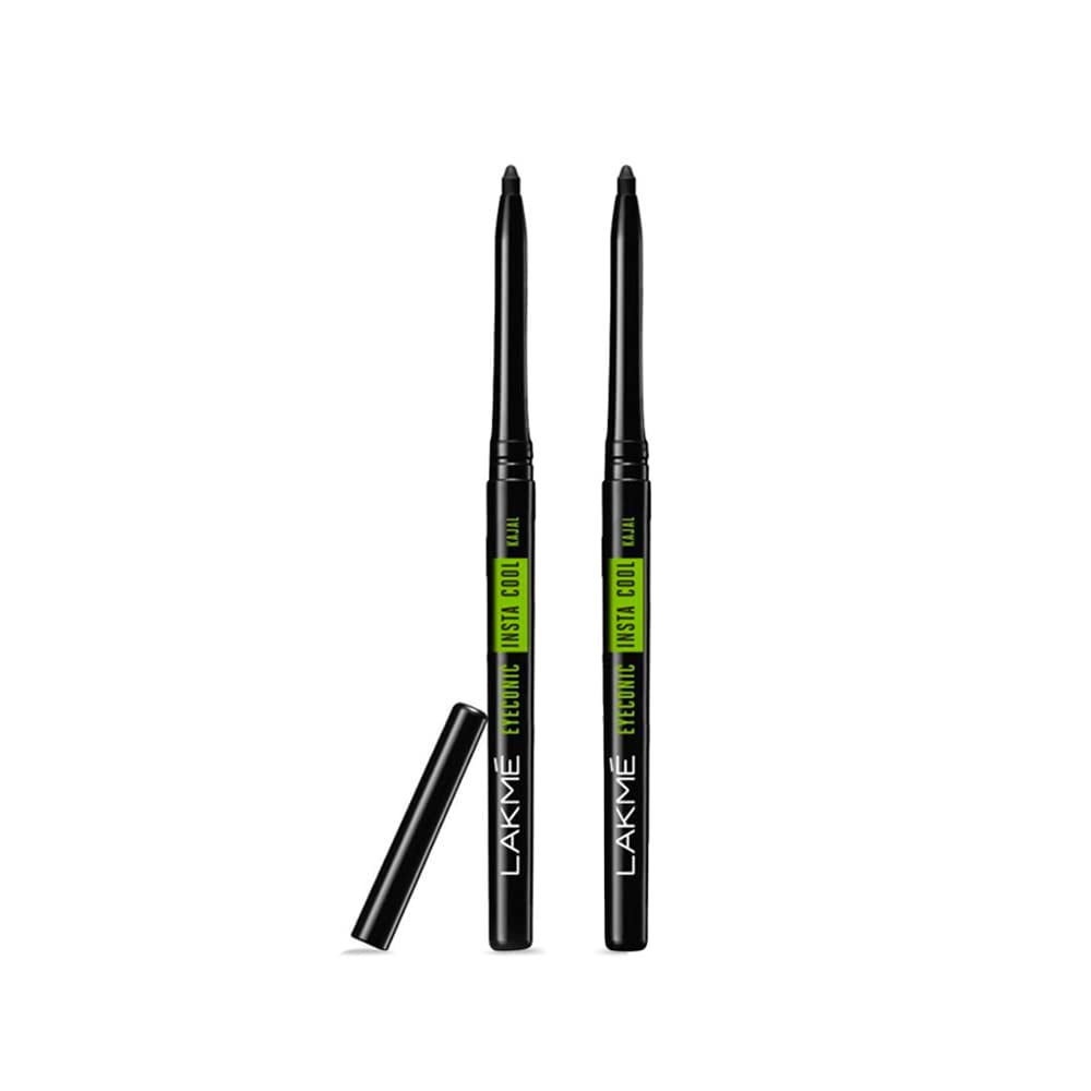 Lakme Eyeconic Insta Cool Kajal, Black, Cooling Kohl Liner with ...