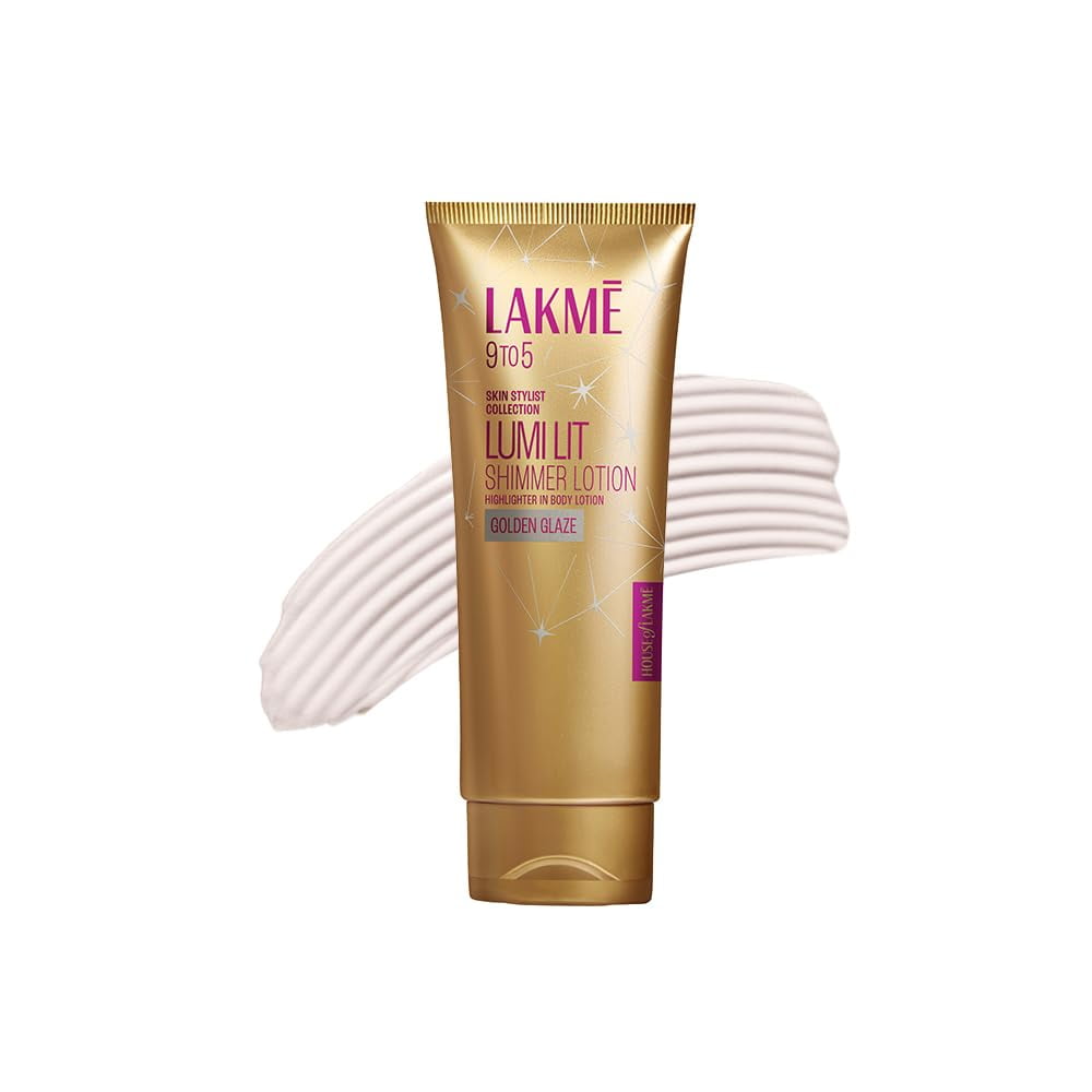 Lakme Lumi Lit Highlighter in Body Lotion with Hyaluronic Acid - Gold ...