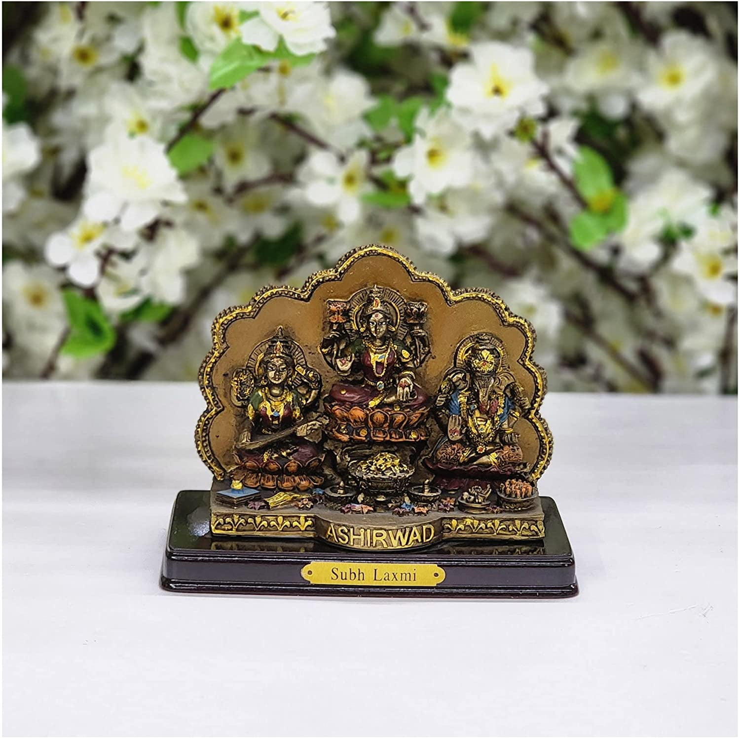 Lakshmi Ganesh Saraswati Statue in Marble Dust Laxmi Ganesha Saraswati ...