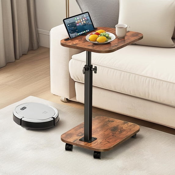 Lakwi Sofa Tray Table for Couch, 360°Swivel TV Tray for Small Spaces ...