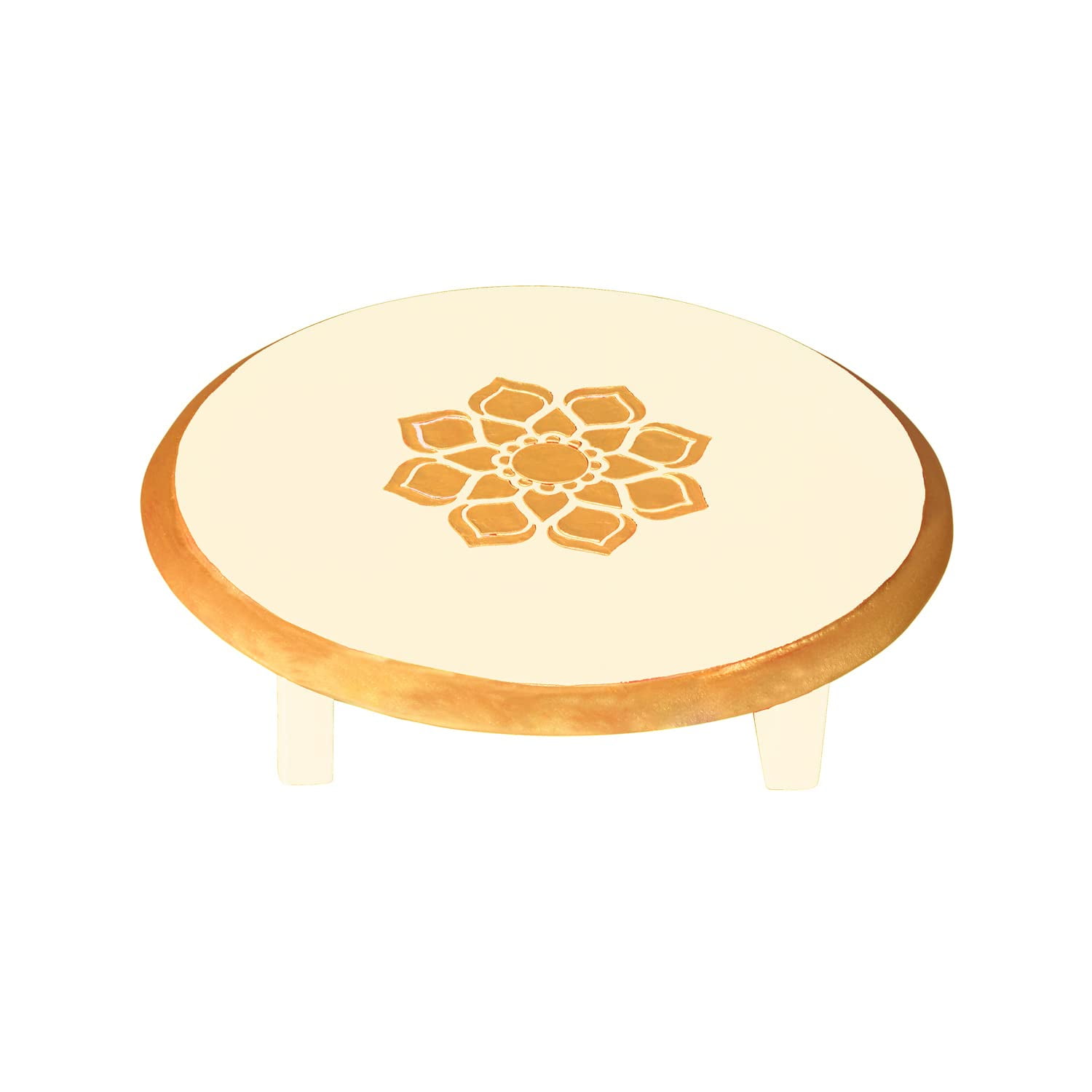 Lal Haveli Wooden Round Table Kids Study TablesNightstandsWood ...