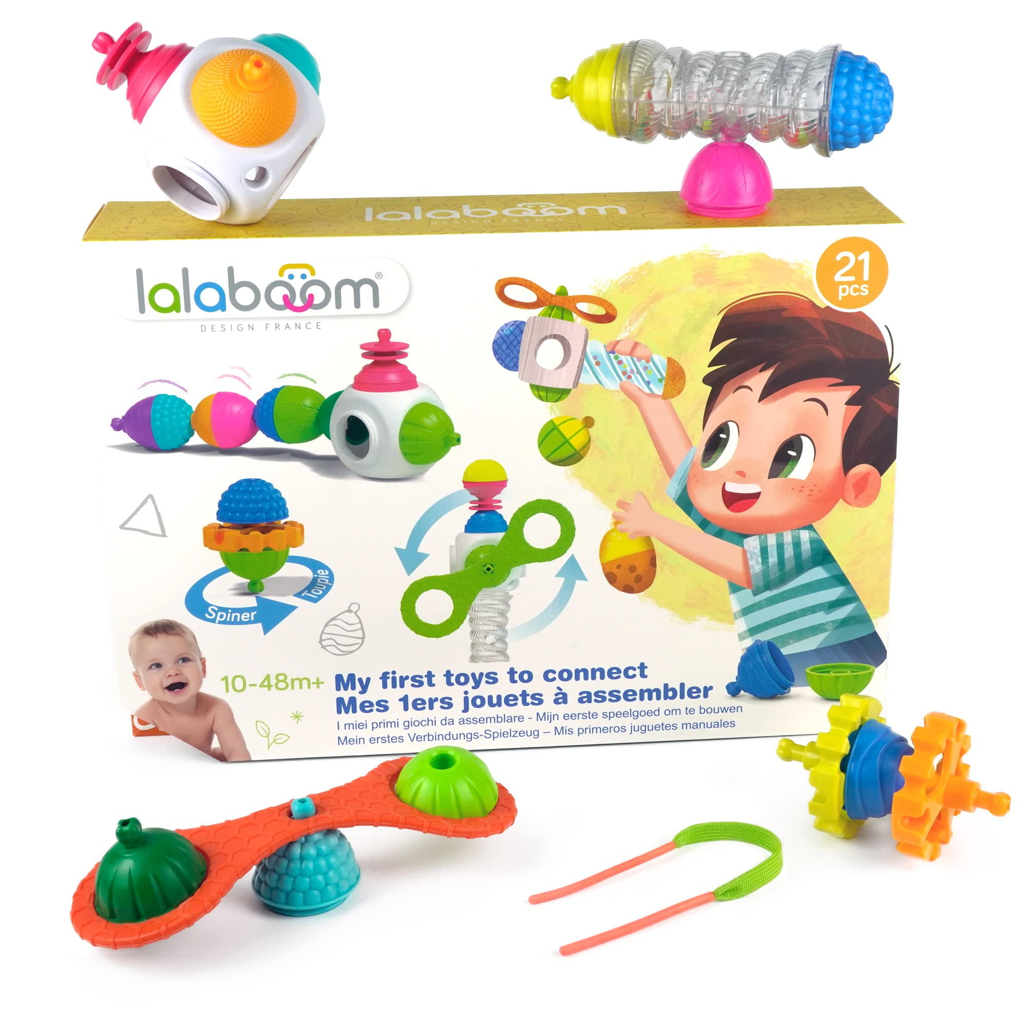 Lalaboom My First Step-by-Step Developmental Sensory 21 Piece Bead ...