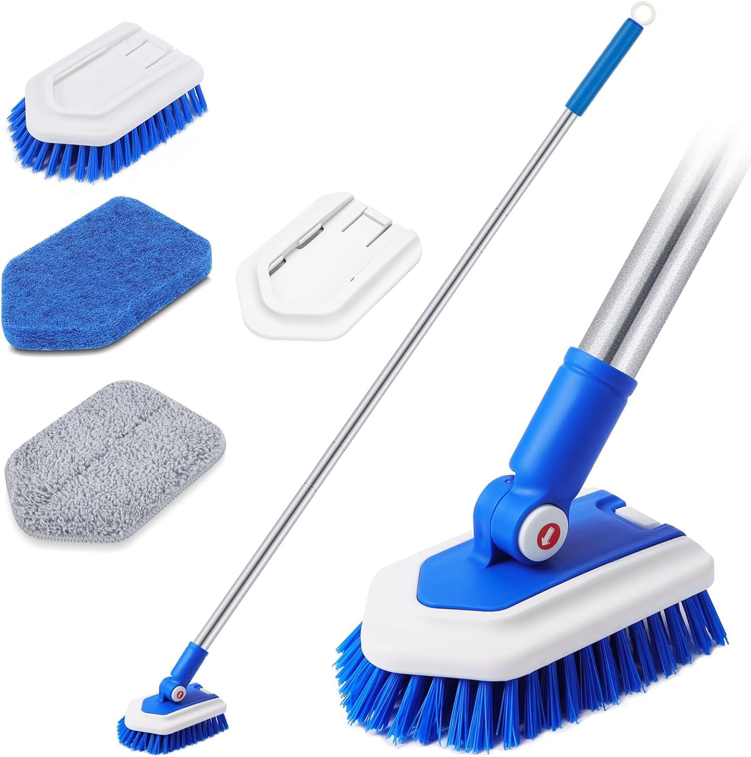 Lalafancy 3 in 1 Bathroom Cleaner, Extendable 46'' Handle, Locking Head ...