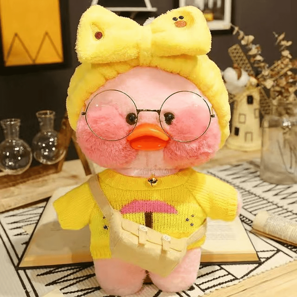 Lalafanfan Cafe Mimi Little Yellow Duck Doll Cute Plush Toy Decorative ...