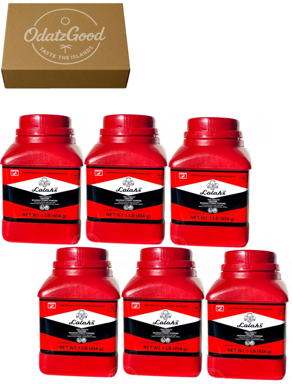 Lalah’s Madras Curry Powder 1lb (454g) 6-Pack – Product of India ...