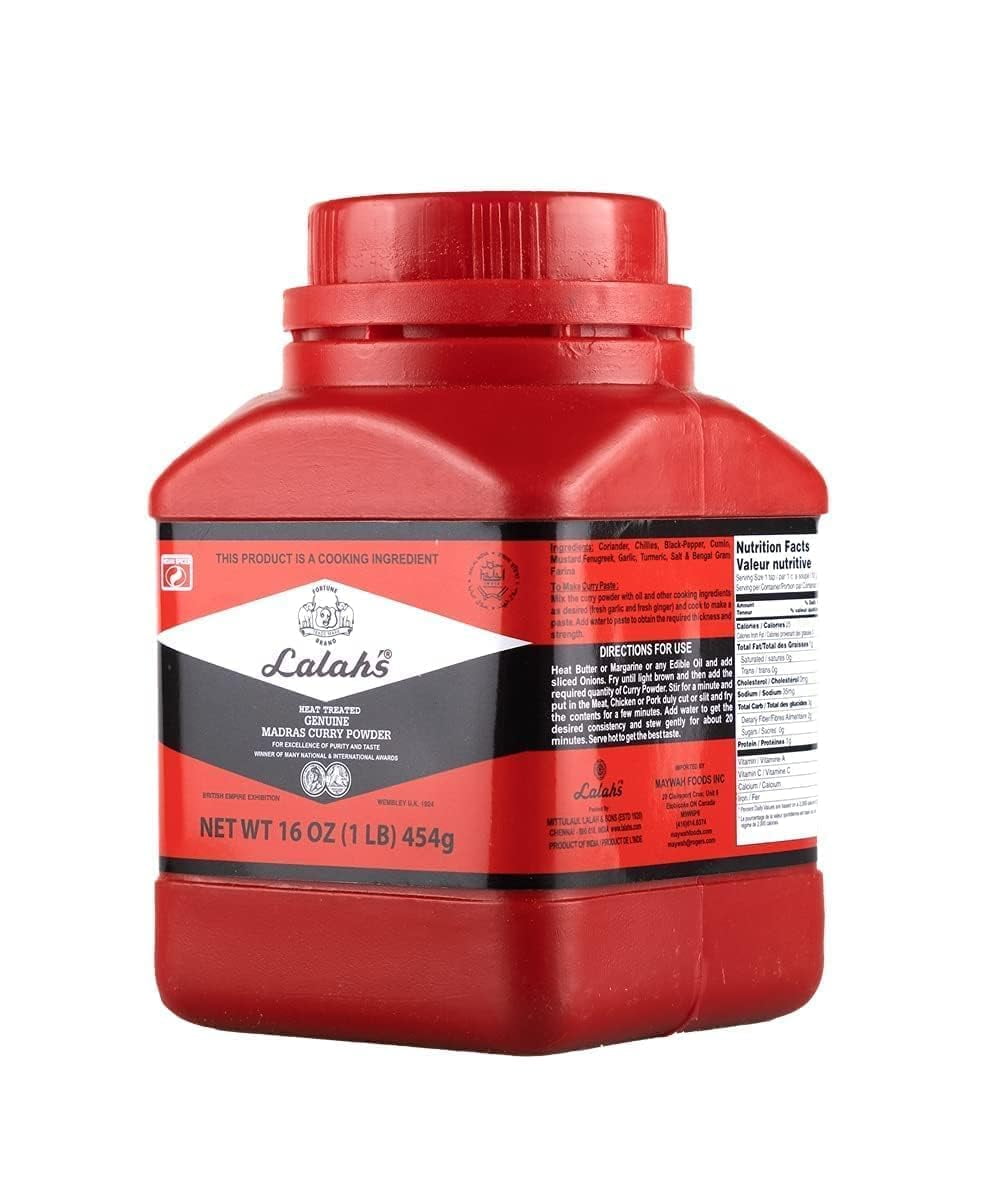 Lalah's Madras Curry Powder-1lb MDA05 - Walmart.com