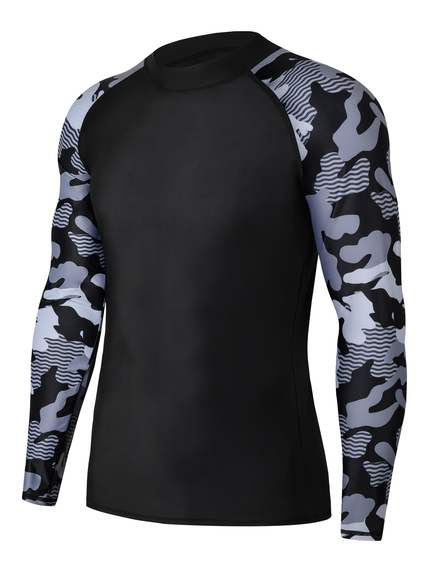 Lalamelon Men's UPF 50+ Swim Shirts Sun Protection Long Sleeve ...