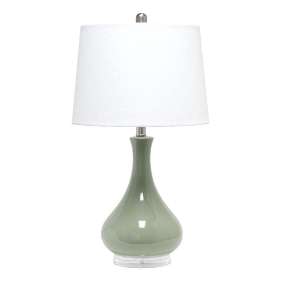 Lalia Home 26.25" Classix Modern Ceramic Droplet Table Lamp - Sage ...