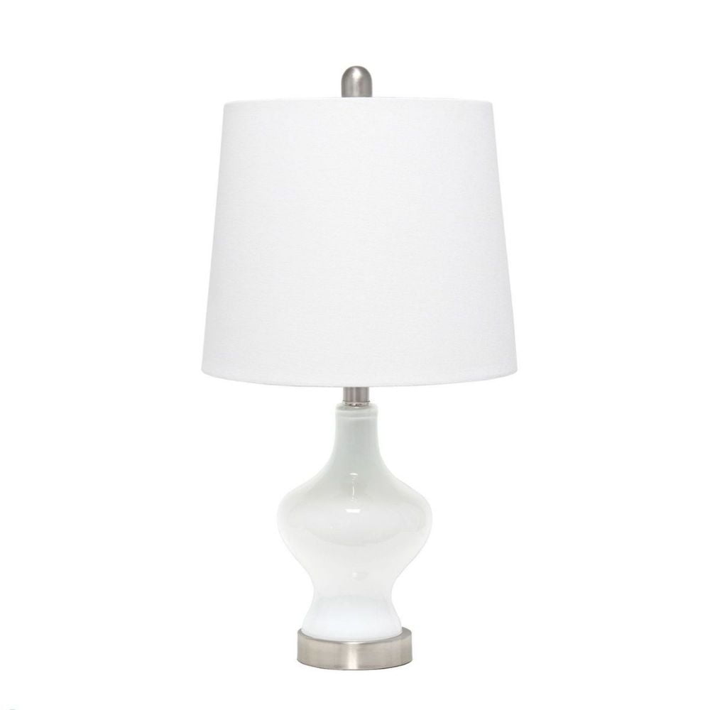 Lalia Home Paseo Table Lanp with White Fabric Shade, White - Walmart.com