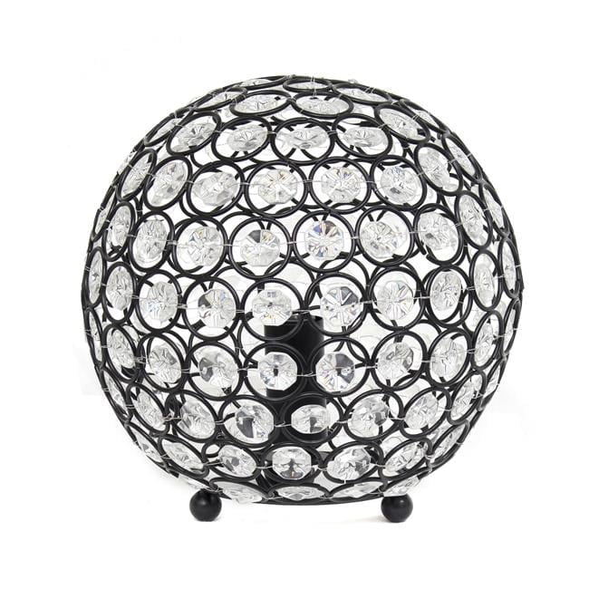 Lalia Home Elipse Medium 8in. Contemporary Metal Crystal Round Sphere ...