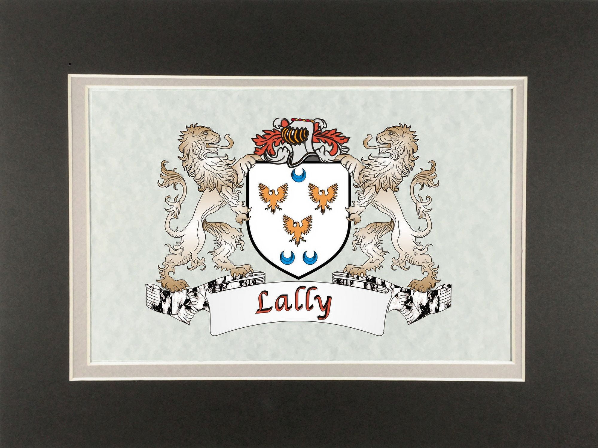 Lally Irish Coat of Arms Print - Frameable 9" x 12" - Walmart.com