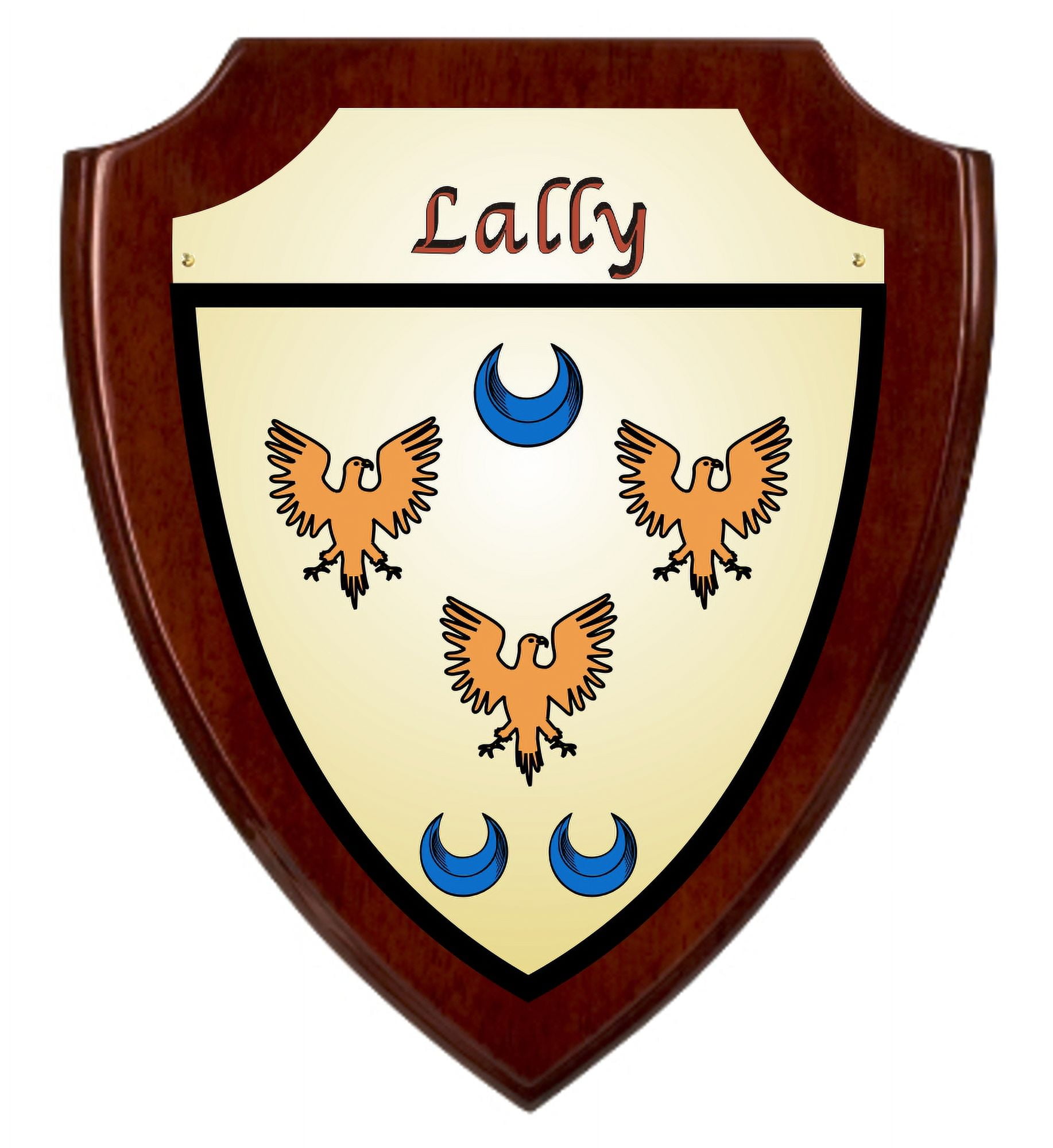 Lally Irish Coat of Arms Shield Plaque - Rosewood Finish - Walmart.com
