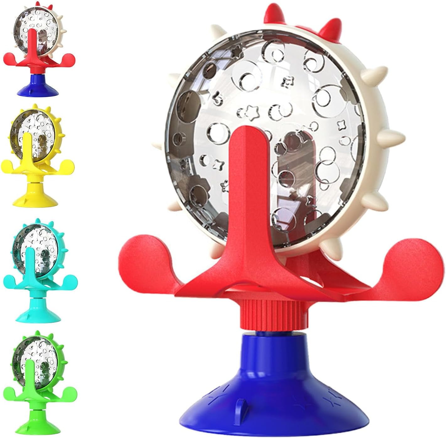 Lally-Pet Food Spinning Windmill for Cats Dogs, 360° Rotating Pet Treat ...