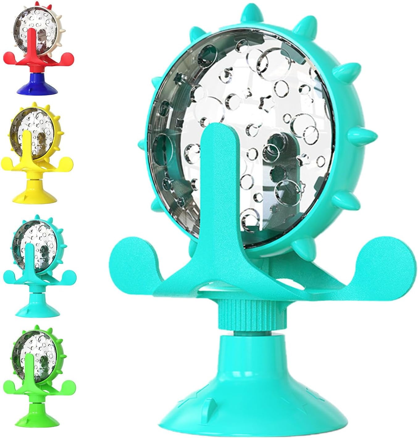 Lally-Pet Food Spinning Windmill for Cats Dogs, 360° Rotating Pet Treat ...