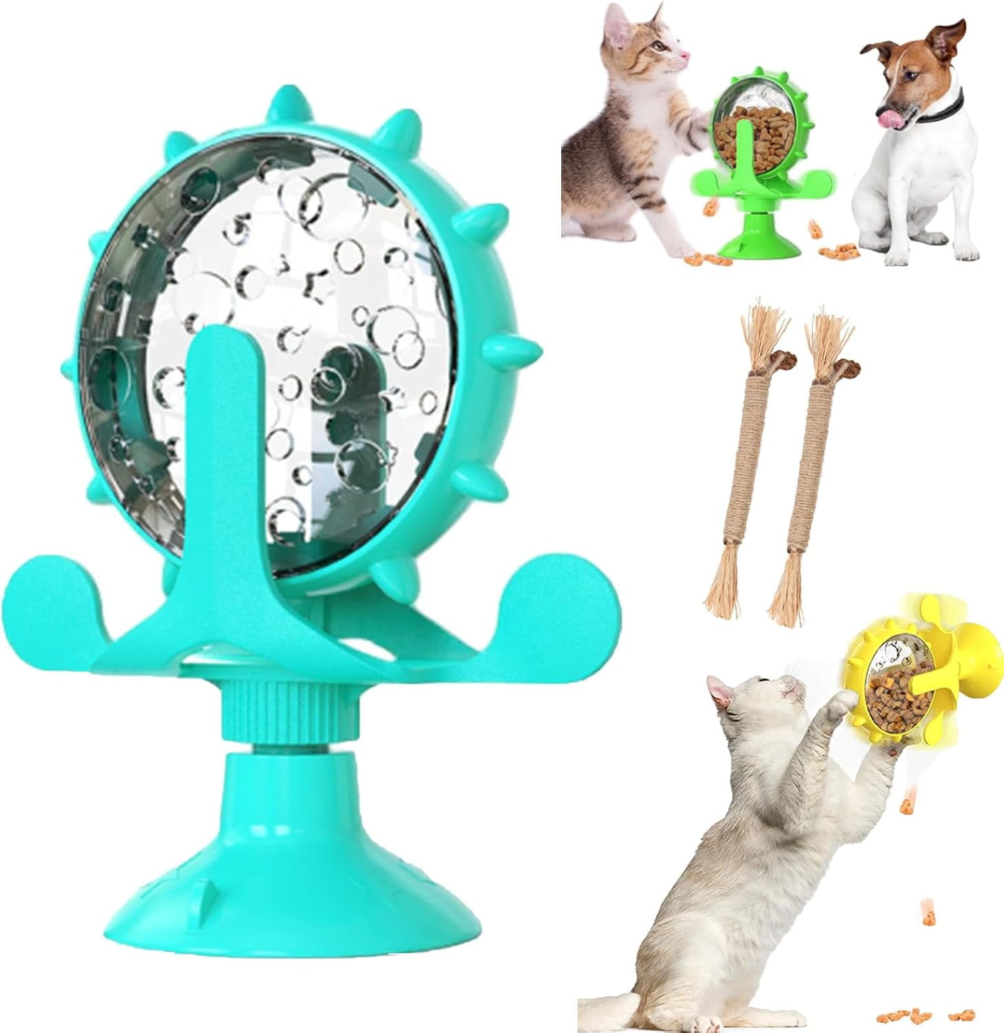 Lallypet Lally Pet Food Spinning Windmill, Spinning Dog Treat Dispenser ...