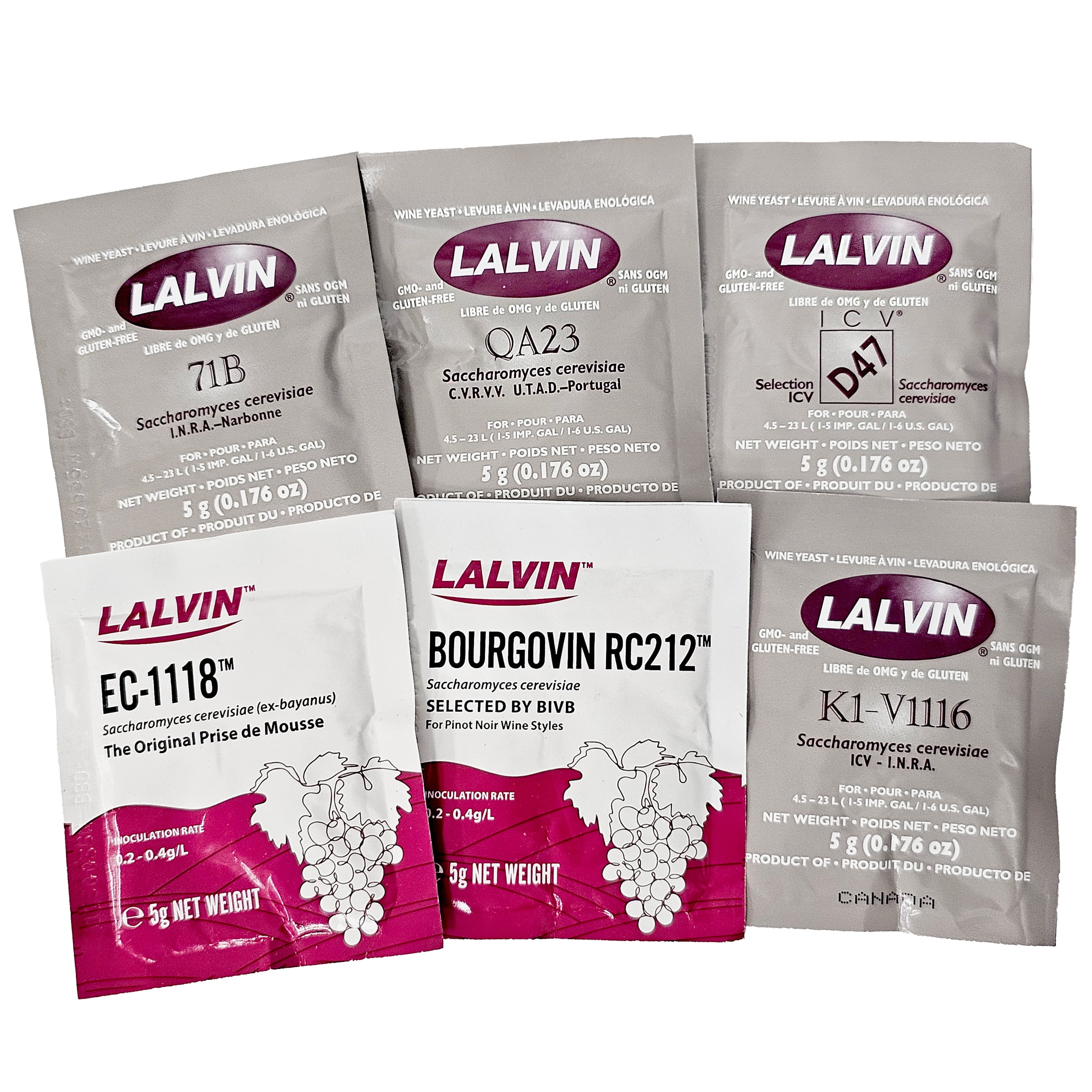 Lalvin Home Brewing and Wine Making Super Sampler Pack (1 Each-RC212 ...