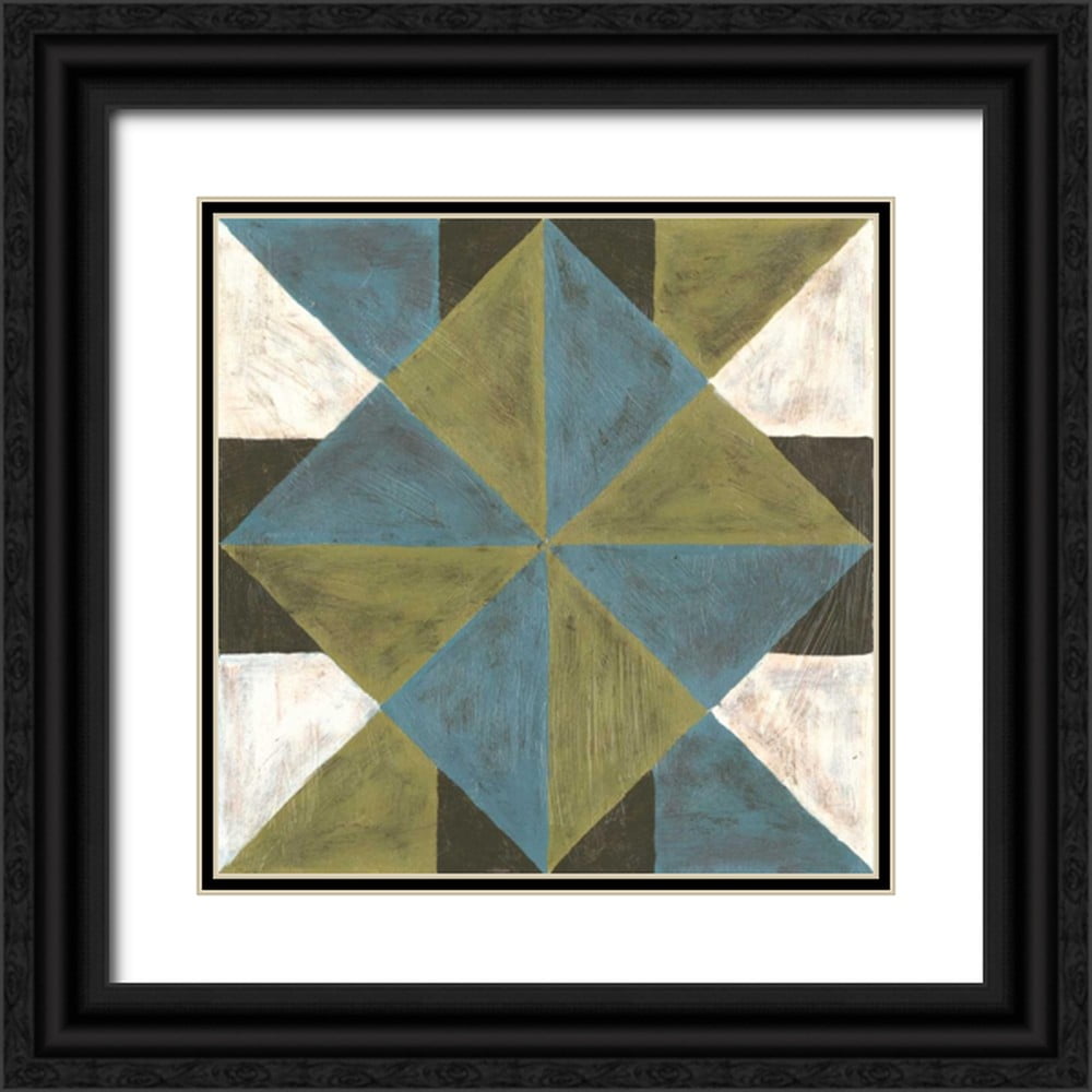 Lam, Vanna 15x15 Black Ornate Wood Framed with Double Matting Museum ...