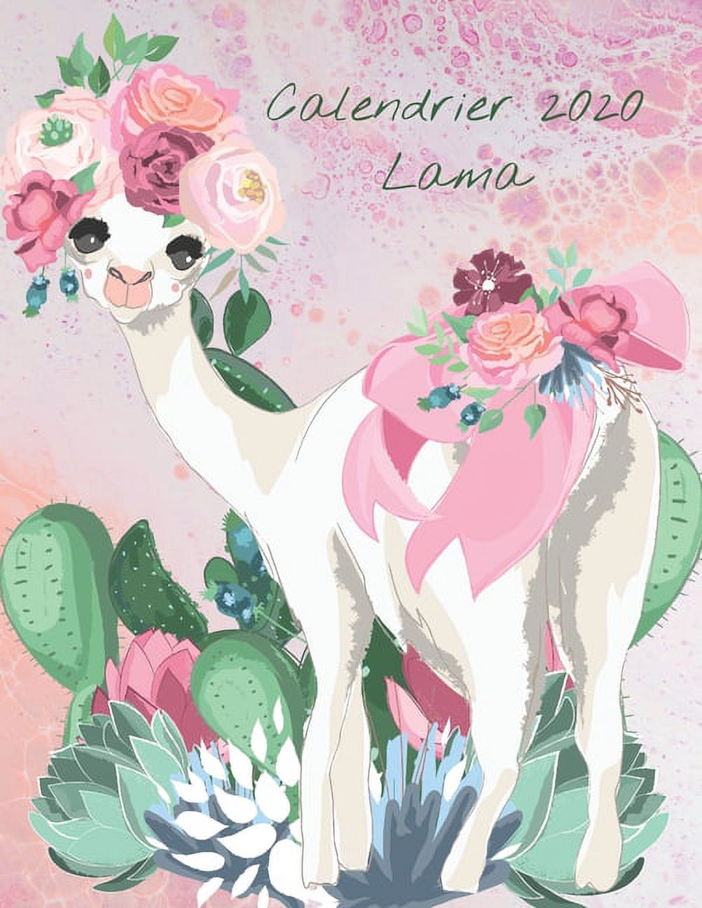 Lama Rose: Calendrier 2020 Lama : Calendrier mensuel 2020 illustré de ...