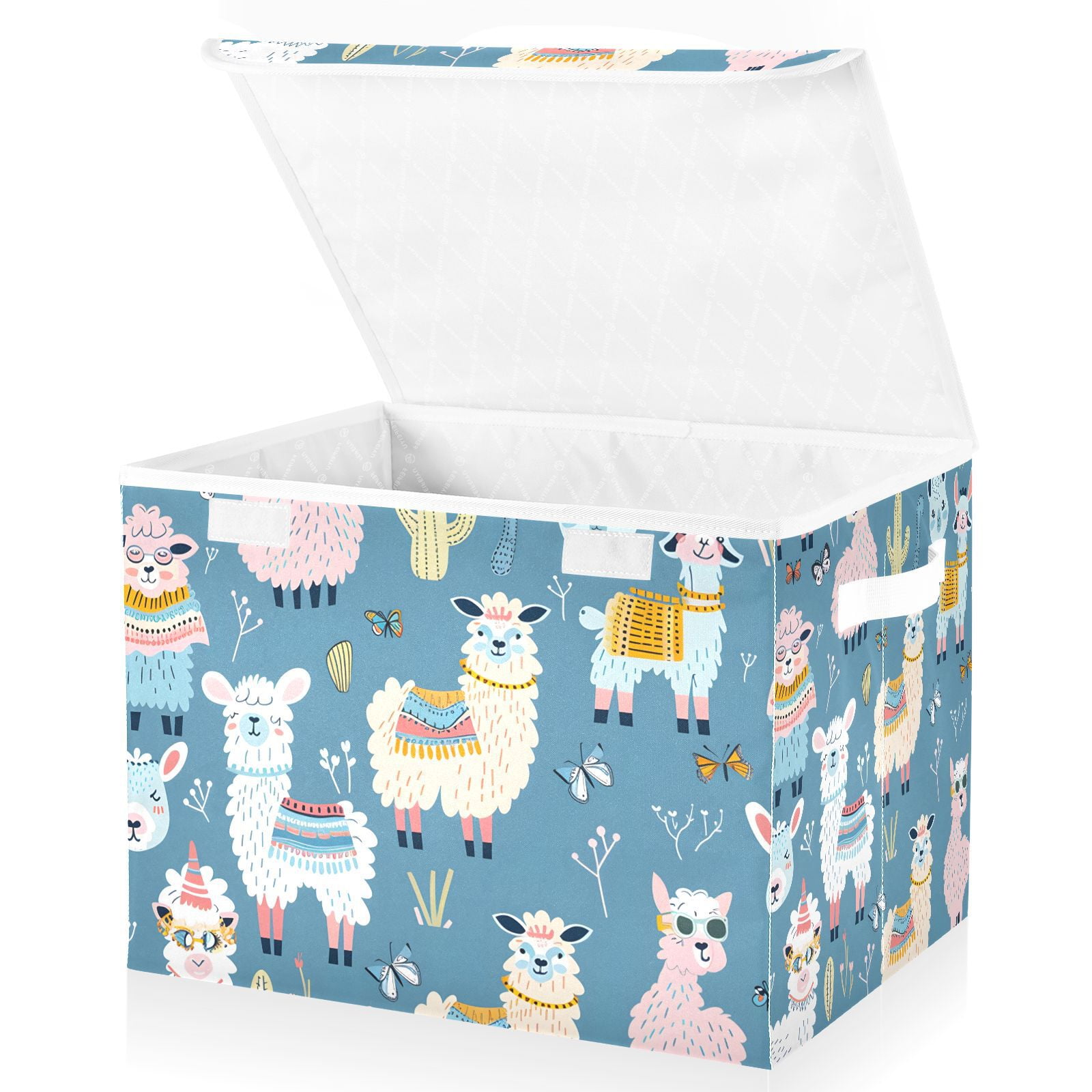 Lama Sheep Storage Basket for Shelves Foldable Container Organizer for ...