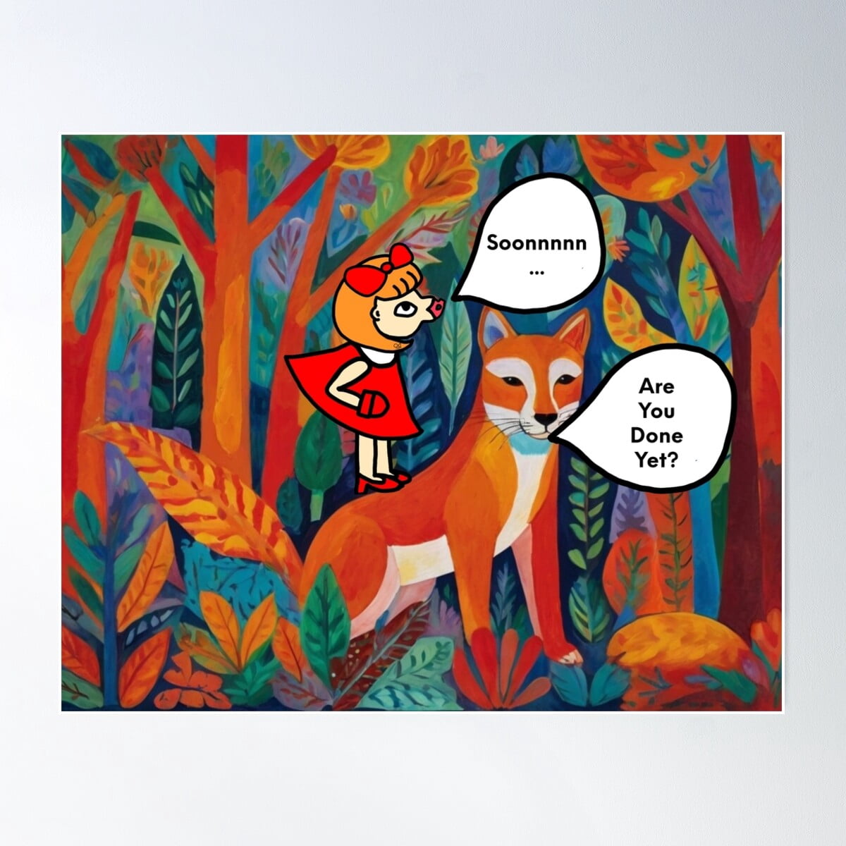 Lamaisonofmy My Ai Art Parody Collection No.4 Green Poster Wall Art ...