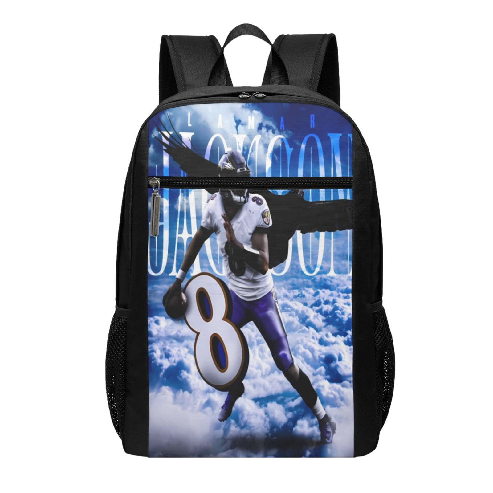 Lamar Jackson Custom Simple Casual Sports Backpack, Football Team Logo ...