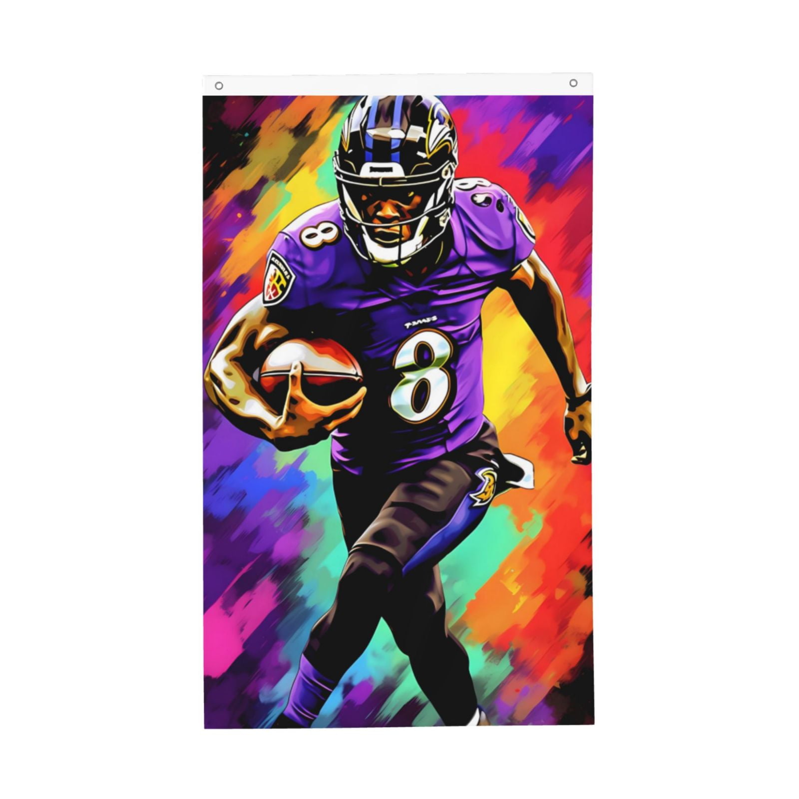 Lamar Jackson Player Flags American Football Double-Sided Cheering ...